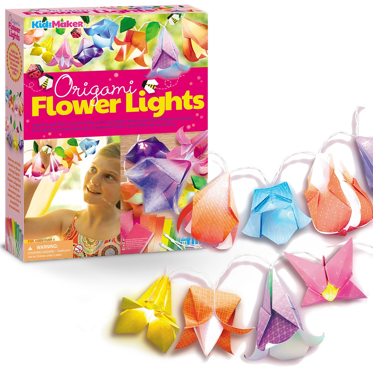 4M KidzMaker - Origami Flower Lights - Lancashire Toys - Educational ...
