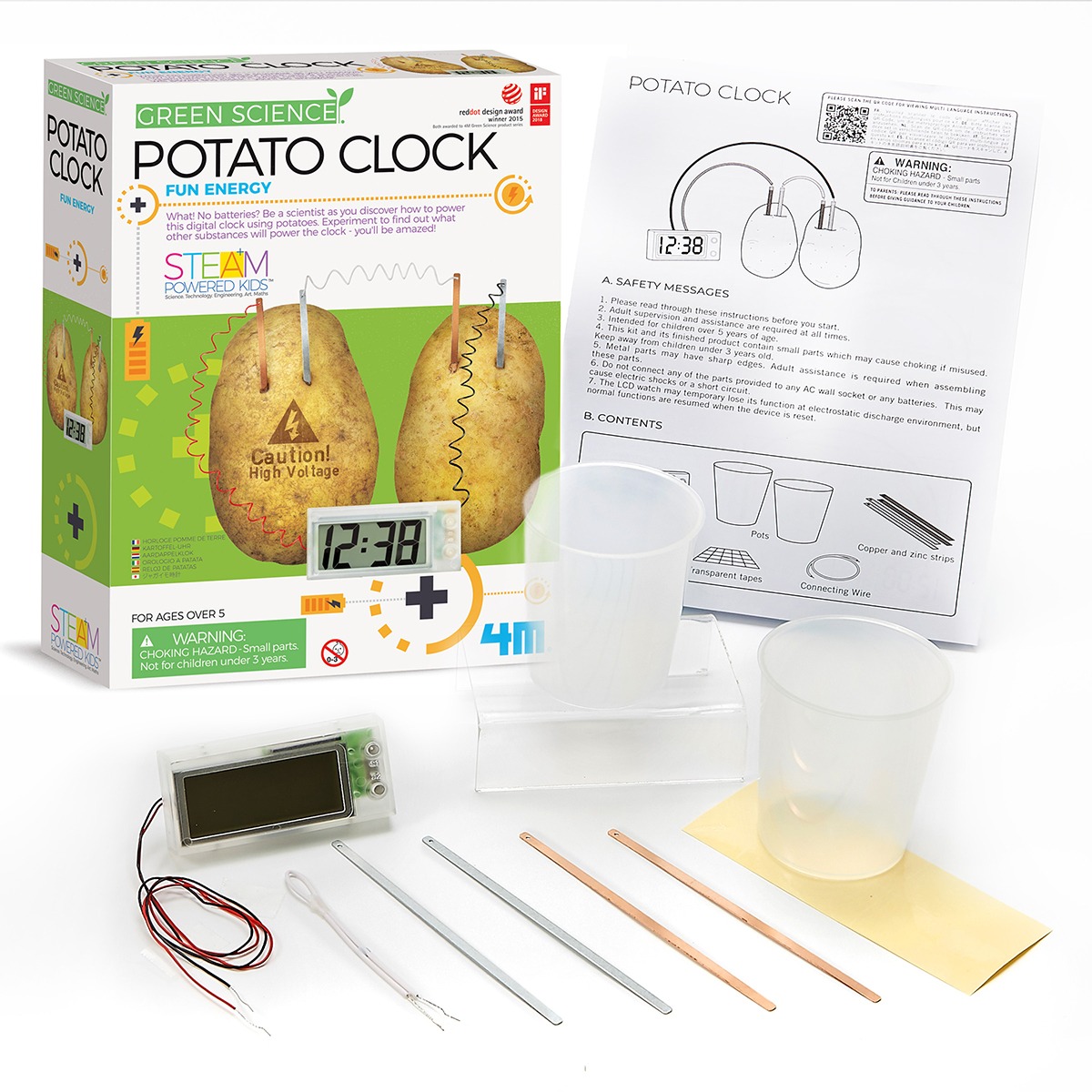 4M Green Science - Potato Clock - Lancashire Toys - Educational Toys ...